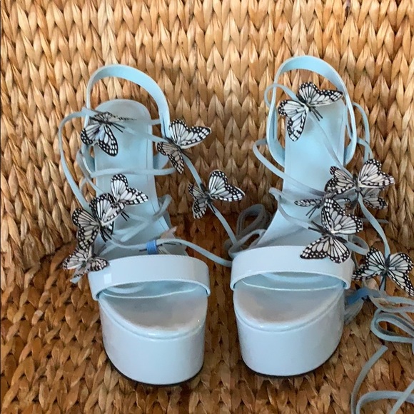 Dolls Kill | Shoes | Nib Baby Blue Pixie Queen Butterfly Platforms ...